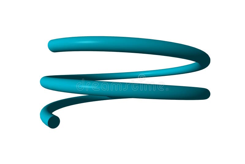 Figure Narrow Spring Form 3d Rendering White Background Stock ...