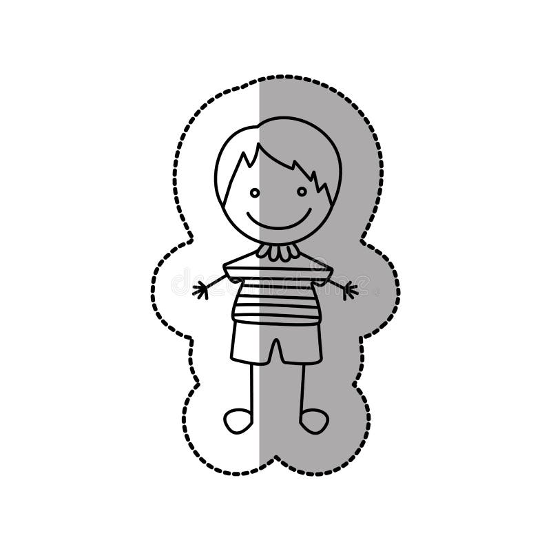 Figure nice boy icon stock illustration. Illustration of cartoon - 87806915