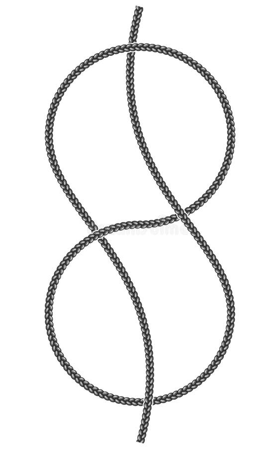 Figure noeud de huit illustration de vecteur. Illustration du ...