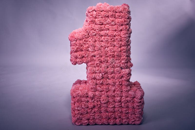 Figure of the Number One of the Pink Flowers on a Homogeneous ...
