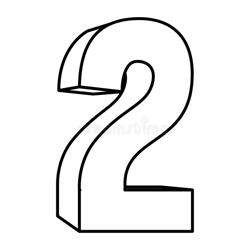 Figure number two icon stock illustration. Illustration of graphic ...