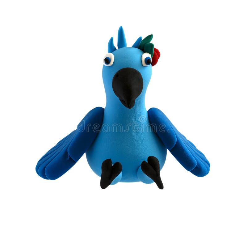 Figure of a Parrot from Plasticine Stock Photo - Image of isolation ...