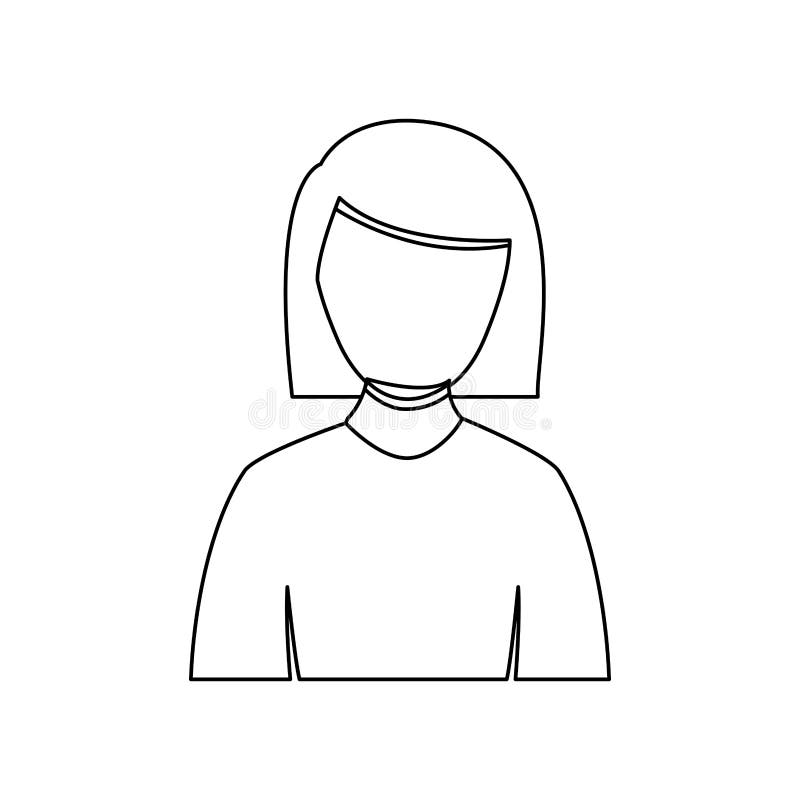 Figure People Formal Woman Icon Stock Illustration - Illustration of ...