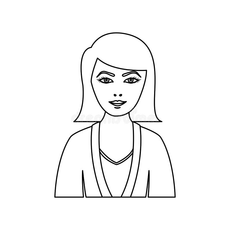 Figure People Formal Woman Icon Stock Illustration - Illustration of ...