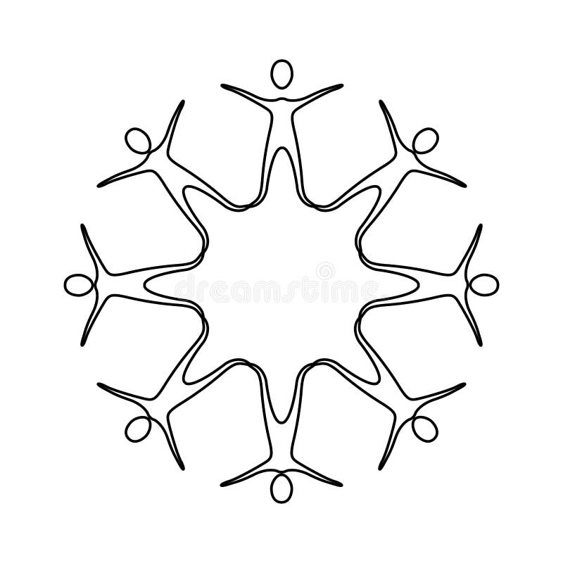 Figure People Making a Star with Their Legs Stock Illustration ...