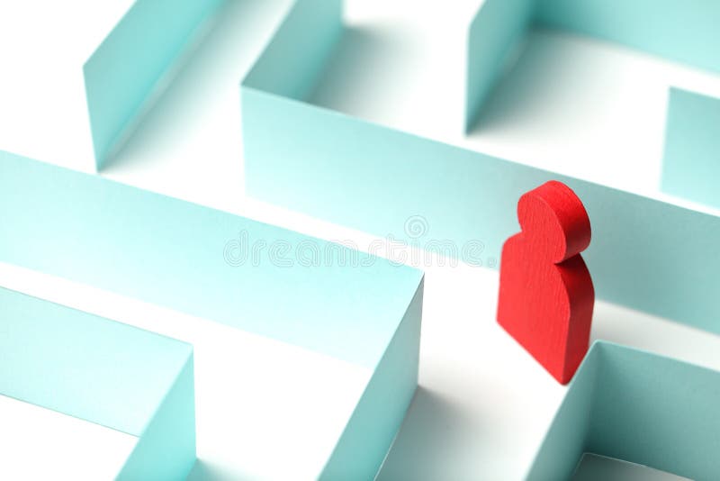 The Figure of the Person is Looking for a Way Out of the Maze, a ...