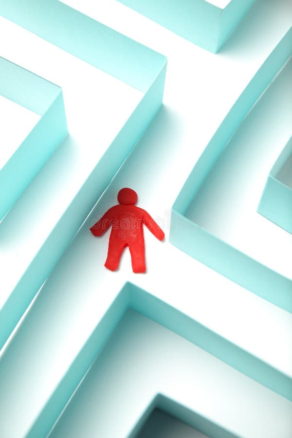 The Figure of the Person is Looking for a Way Out of the Maze, a ...