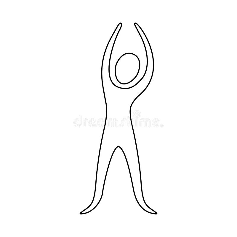 Stretching Icon on White Background. Simple Element Illustration from ...