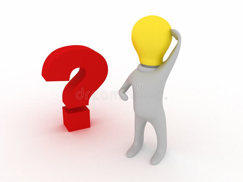 Figure and question mark stock illustration. Illustration of bright ...