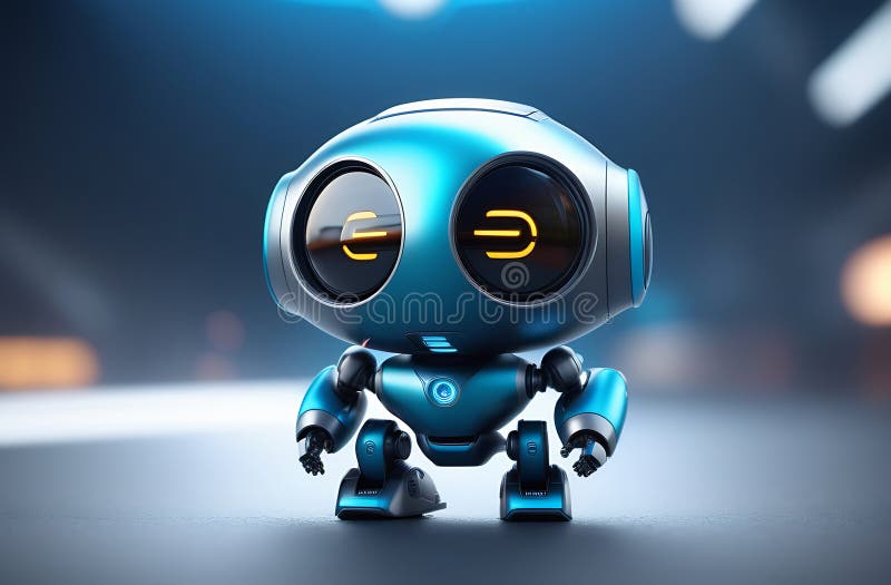 The Figure of the Robot of the Future with Artificial Intelligence AI ...