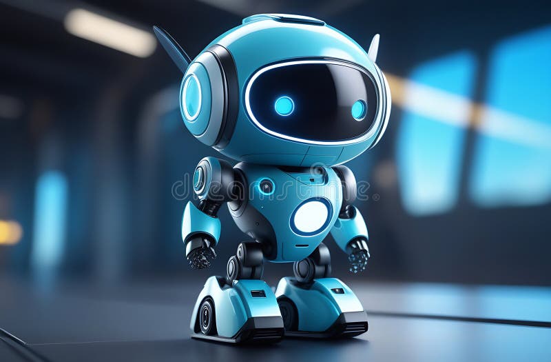 The Figure of the Robot of the Future with Artificial Intelligence AI ...