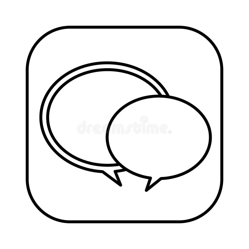 Figure Round Chat Bubbles Icon Stock Illustration - Illustration of ...