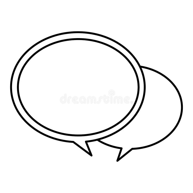 Figure Round Chat Bubbles Icon Stock Illustration - Illustration of ...
