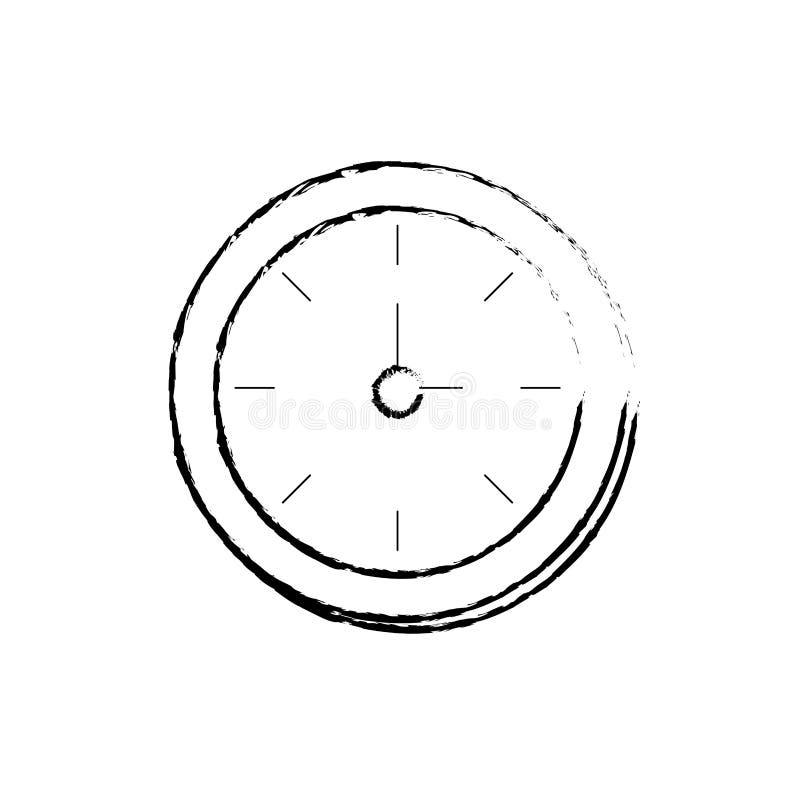Figure Round Wall Clock Object To Know the Time Stock Vector ...