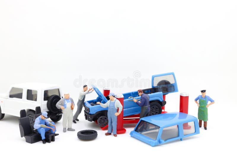 The Figure of Services Car Engine Machine Concept Stock Photo - Image ...