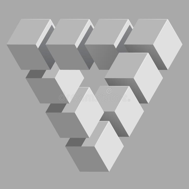 Figure from a Set of Cubes. Stock Vector - Illustration of icosahedron ...