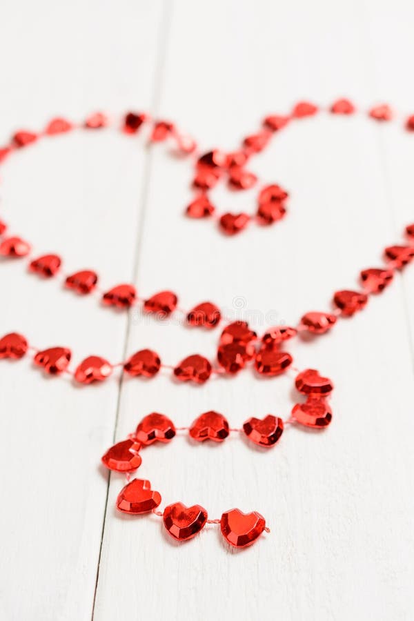 The Figure in the Shape of a Red Heart Chain Stock Photo - Image of ...