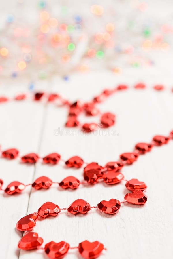 The Figure in the Shape of a Red Heart Chain Stock Image - Image of ...