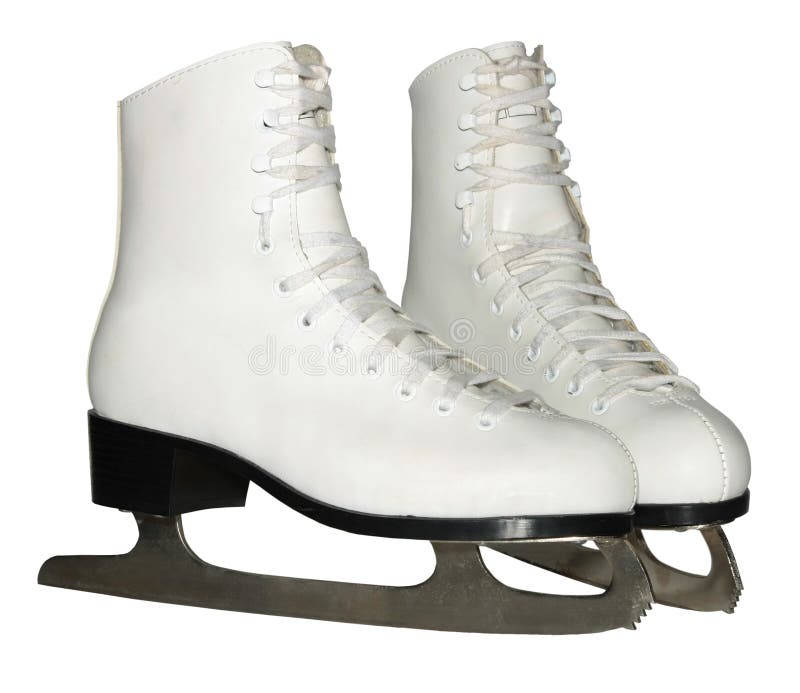 Figure Skates Isolated on White Stock Photo - Image of physical ...