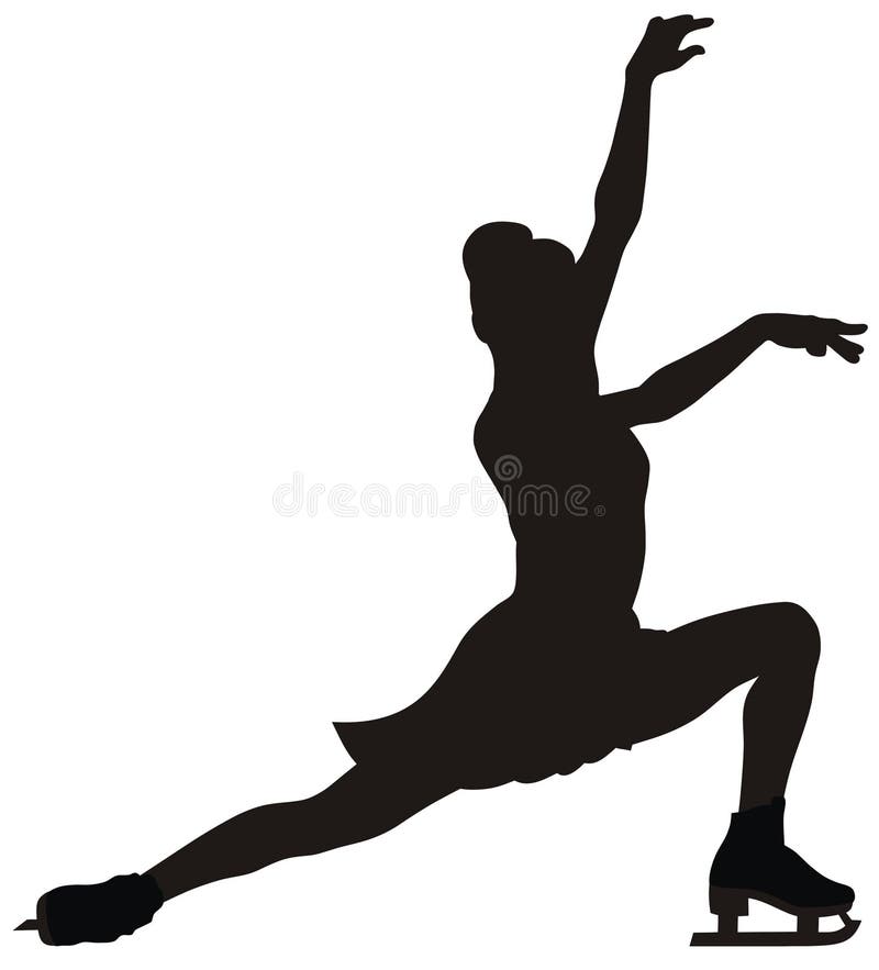 Figure skating stock vector. Illustration of silhouette - 6152198