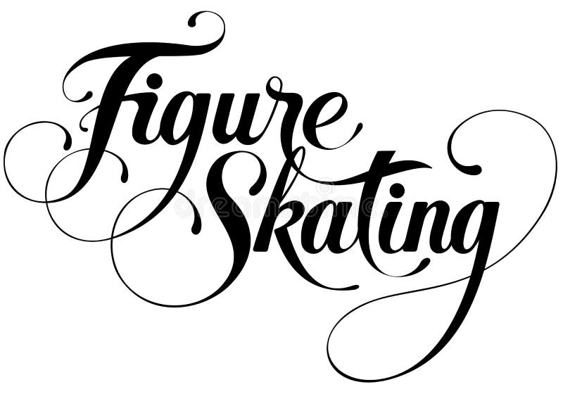 Figure Skating Words Figure Skating Text On Notepad, Sport Concept