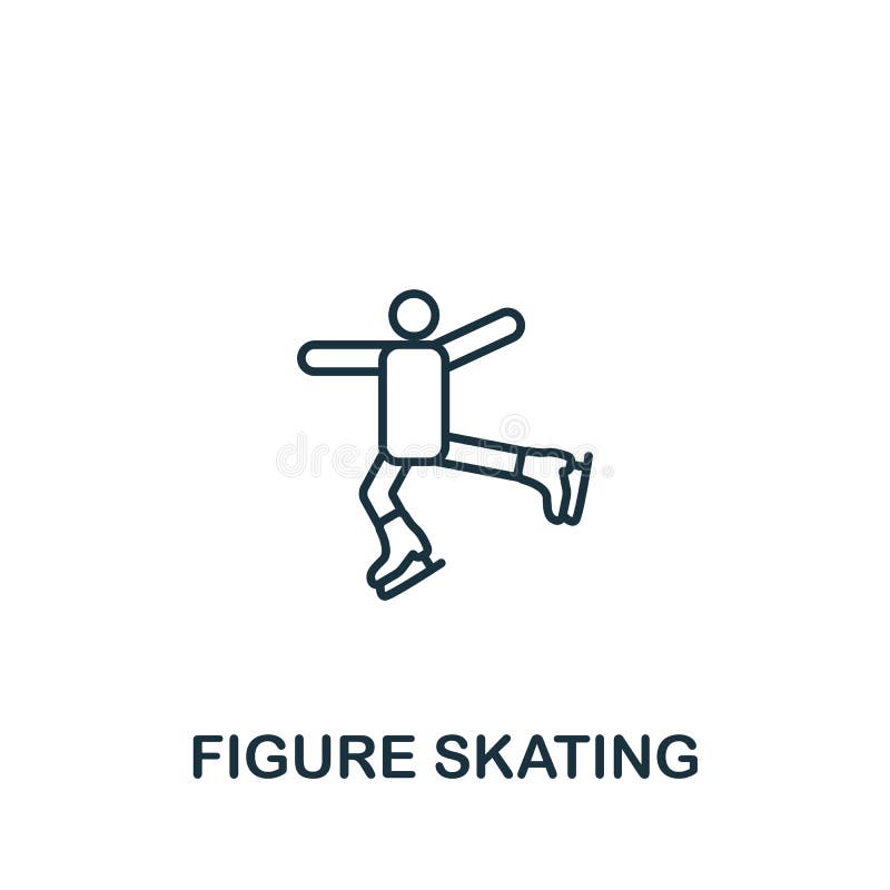 Figure Skating Icon. Line Simple Icon for Templates, Web Design and ...