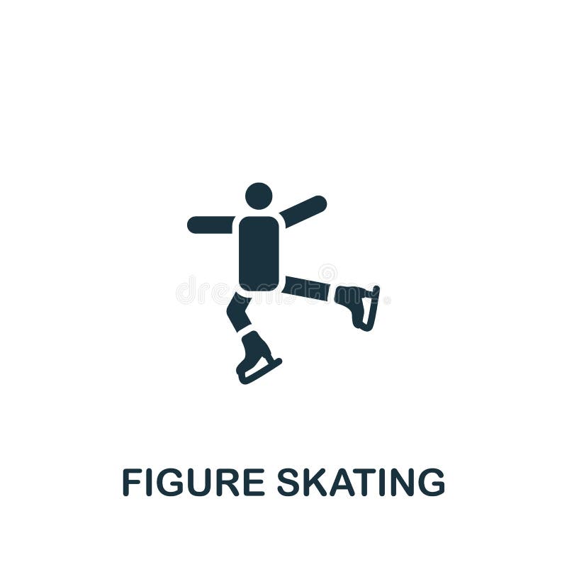 Figure Skating Icon. Monochrome Simple Icon for Templates, Web Design ...