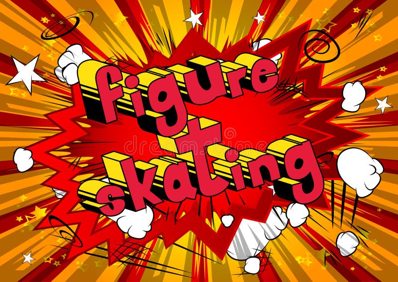 Figure Skating - Comic Book Style Words. Stock Vector - Illustration of ...