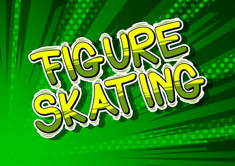 Figure Skating - Comic Book Style Words. Stock Vector - Illustration of ...