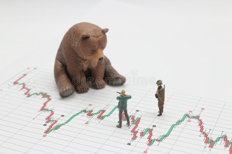 A Figure of Social Problem Withe the Bear Market Editorial Stock Image ...