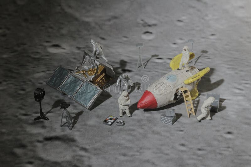 Figure of Space Walk on Lunar Surface Stock Image - Image of explorer ...