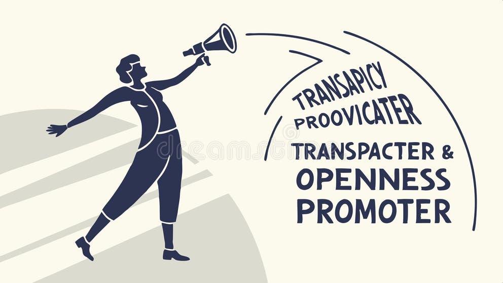 Figure Speaking about Transparency and Openness, Communication Concept ...
