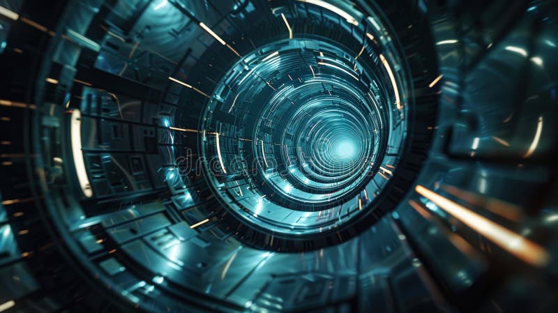 Figure Standing Alone in Timeless Space Representing Abstract Time Loop ...