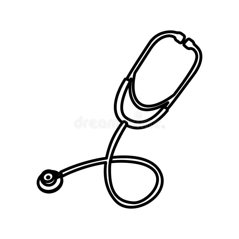 Figure Sticker Stethoscope Icon Stock Illustration - Illustration of ...