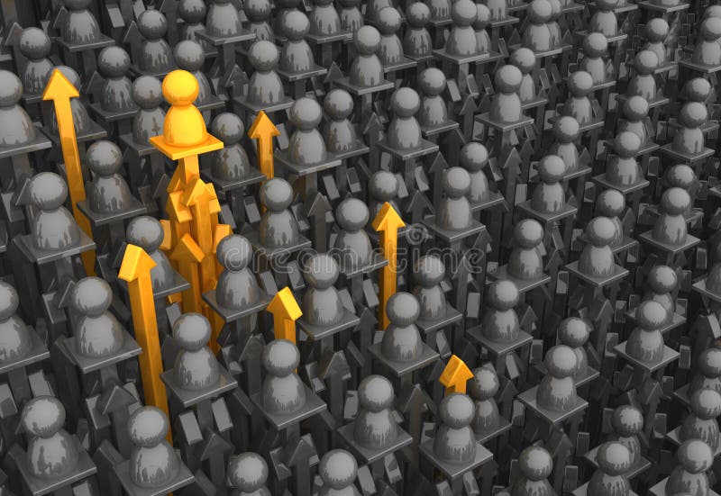 Figure Success Arrow Pillars Stock Illustration - Illustration of ...