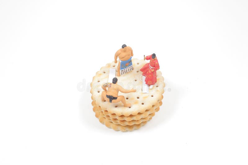 The Figure of Sumo Wrestler on Biscuits Stock Image - Image of sports ...