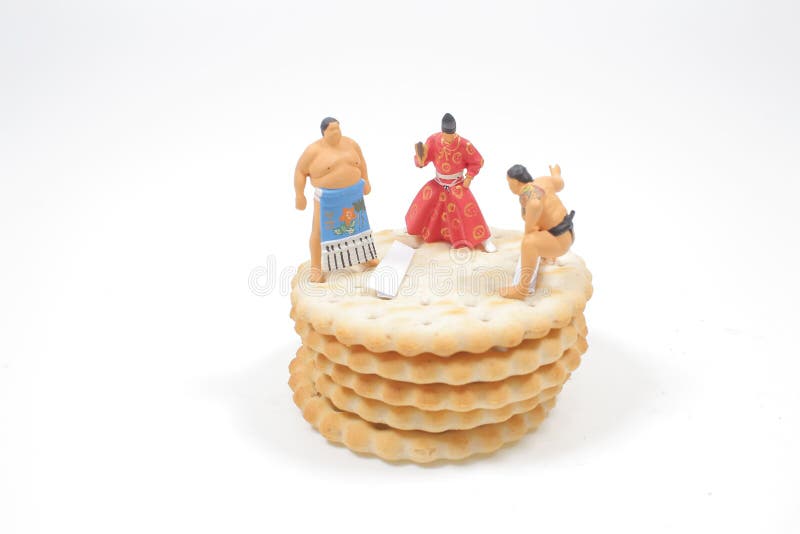 The Figure of Sumo Wrestler on Biscuits Stock Photo - Image of fight ...