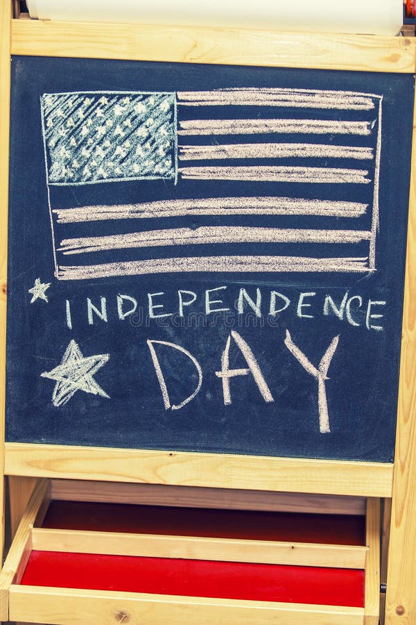 Figure Symbol of the Independence Day of America on the Drawing Stock ...