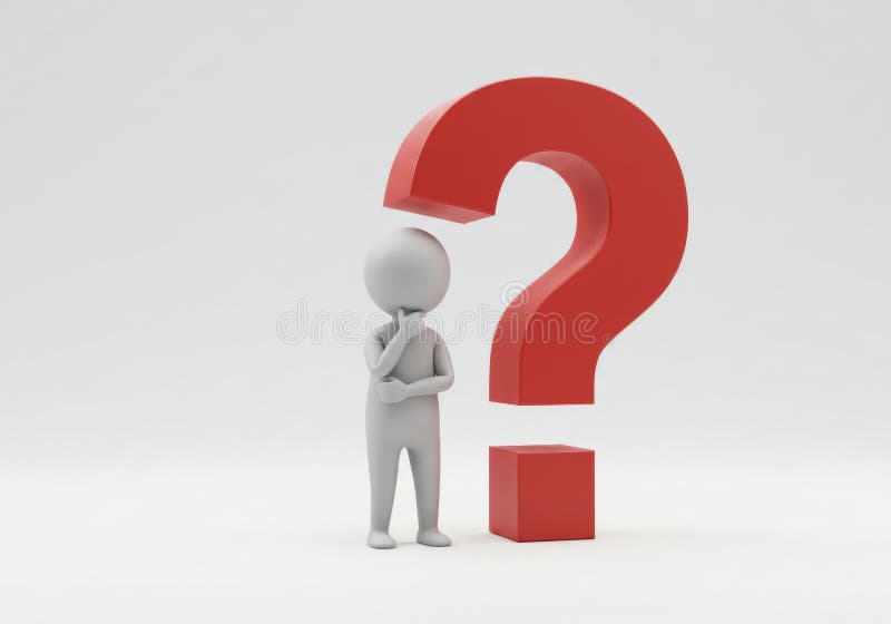 Figure Thinking Next To Question Mark Problem Solving Concept Stock ...