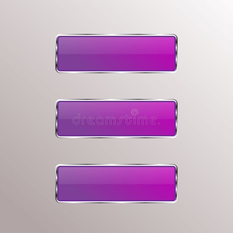 Three Buttons for the Site of Various Forms Stock Illustration ...