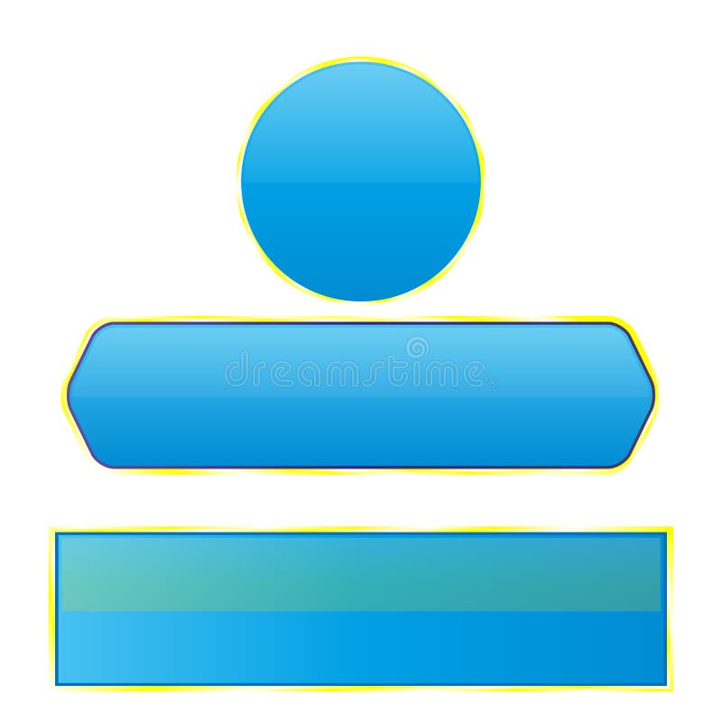 Three Buttons for the Site of Various Forms Stock Illustration ...