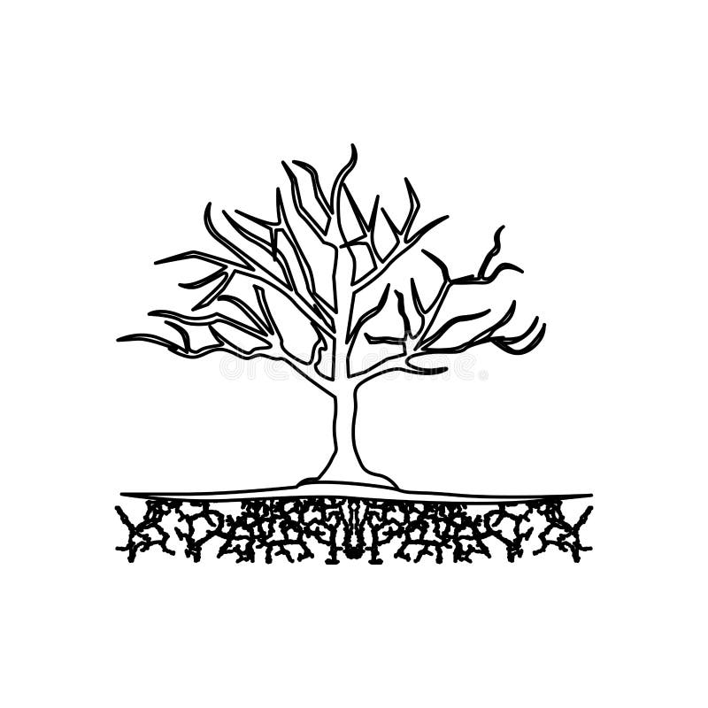 Figure Tree without Leaves Icon Stock Illustration - Illustration of ...