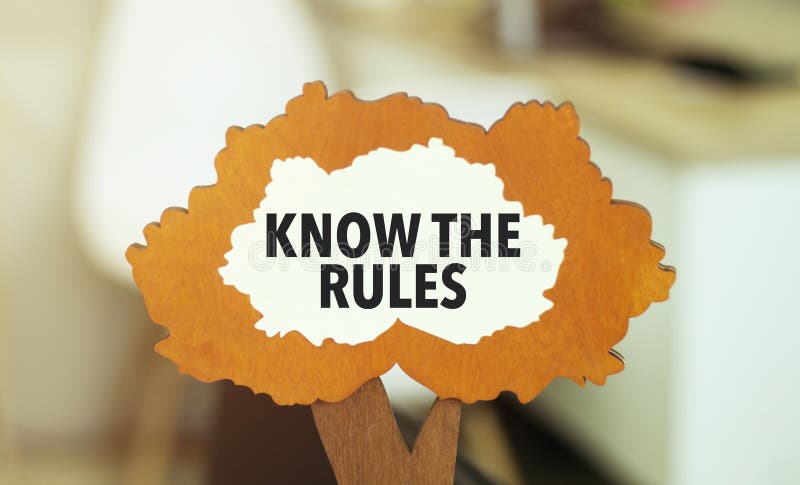 Figure of a Tree with Text Know the Rules Inside the Foliage. Business ...