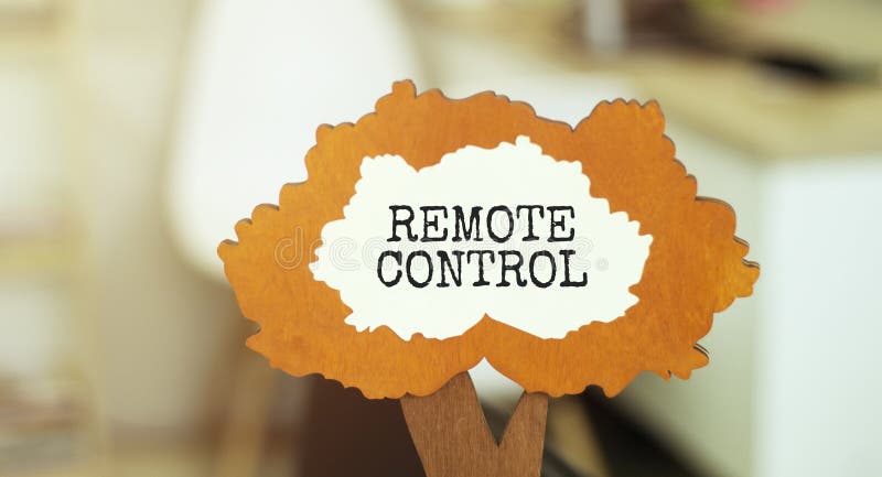 Figure of a Tree with Text REMOTE CONTROL Inside the Foliage. Business ...