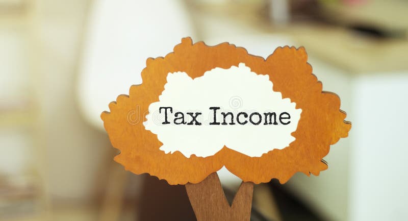 Figure of a Tree with Text Tax Income Inside the Foliage. Business ...