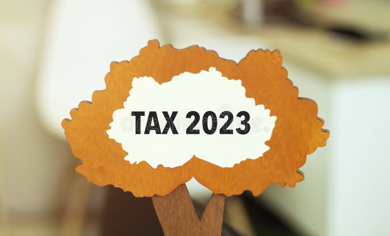 Figure of a Tree with Text Tax 2023 Inside the Foliage. Business ...