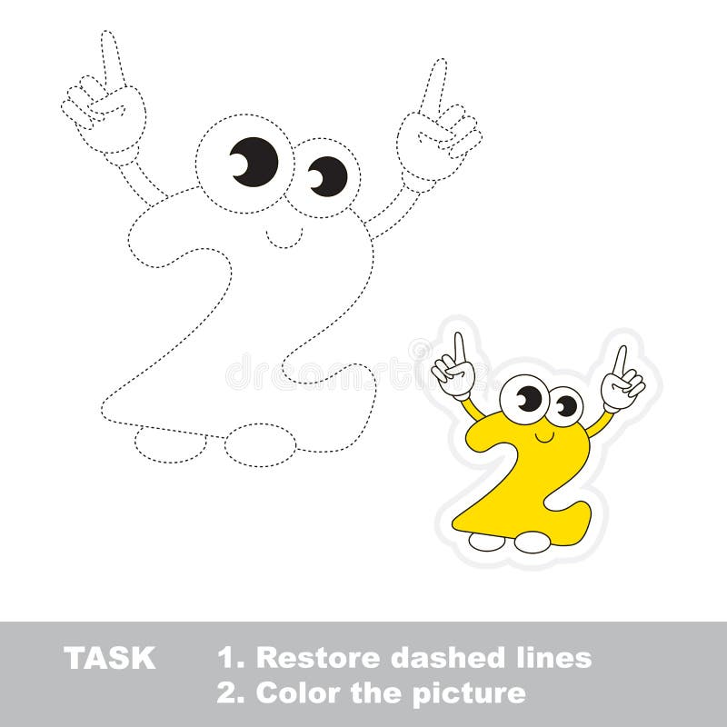 Figure Two To Be Traced. Vector Trace Game. Stock Illustration ...
