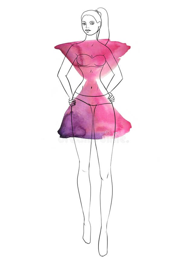 Figure Hourglass Vector Illustration Hint On Types Of Shapes Stock