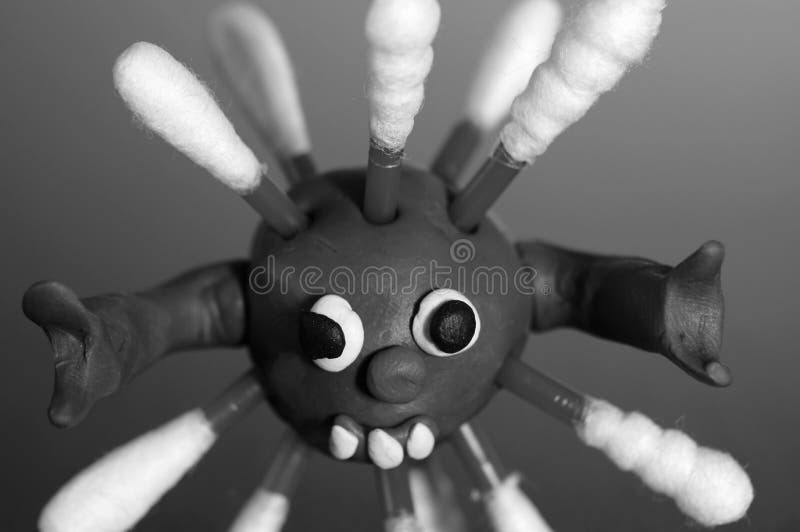 The Figure of the Virus on the Table Stock Photo - Image of infect ...