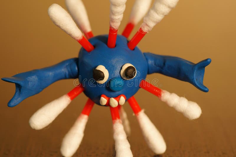 The Figure of the Virus on the Table Stock Photo - Image of figurine ...